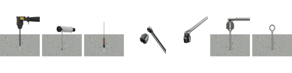 TFY - Concrete screw anchor with zinc plated coating